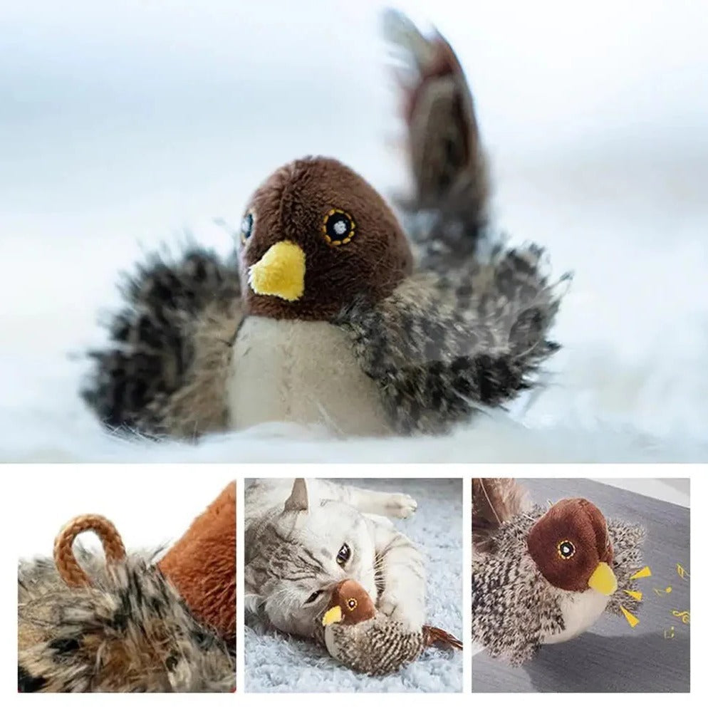 Interactive Sound Bird Cat Toy - Flapping Feather Fun for Indoor Cats ...